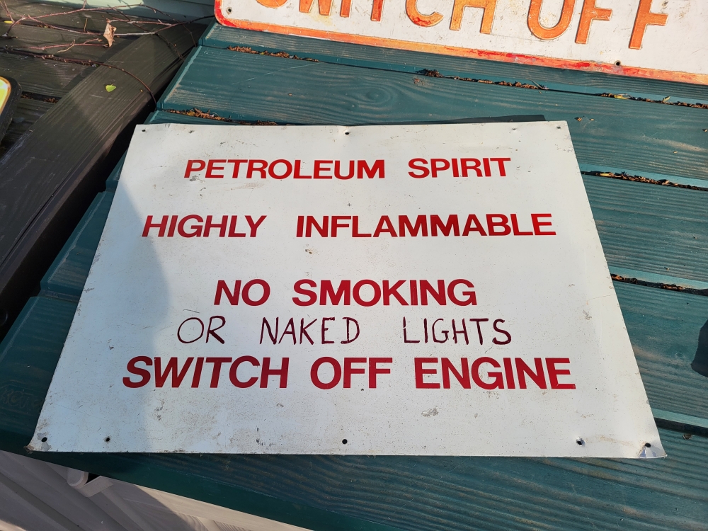 original service station sign alloy Used on Johnny Vegas set ...