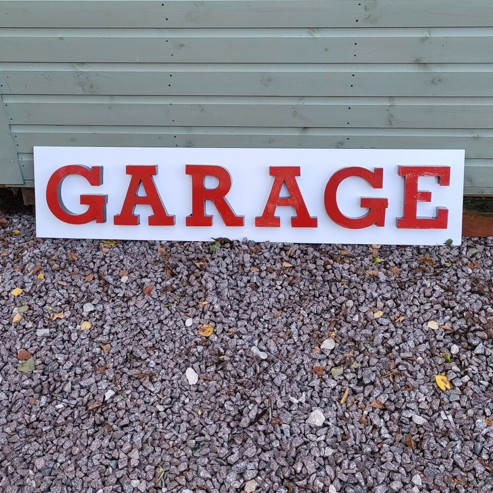 Garage 3D letters 8 inch metal | Automobilia-UK - vintage petrol pumps ...