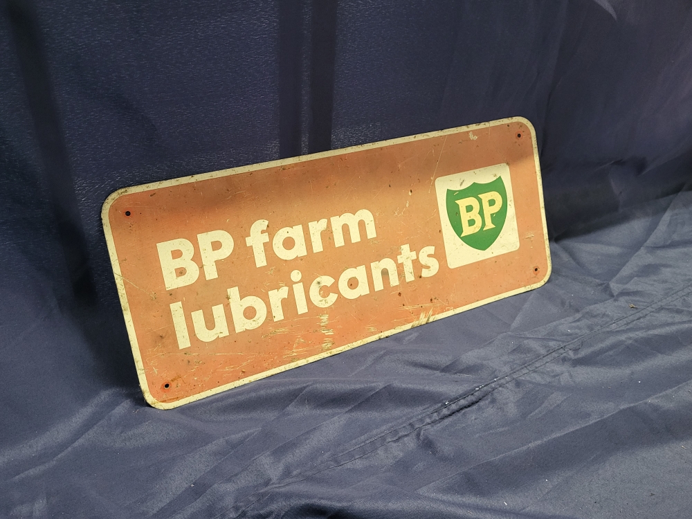BP Farm Lubricants Original alloy 21 x 81/2 inches RARE | Automobilia ...