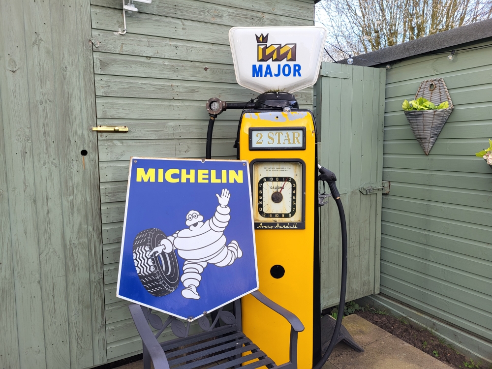 MICHELIN double sided ORIGINAL enamel sign SUPERB ! | Automobilia-UK ...