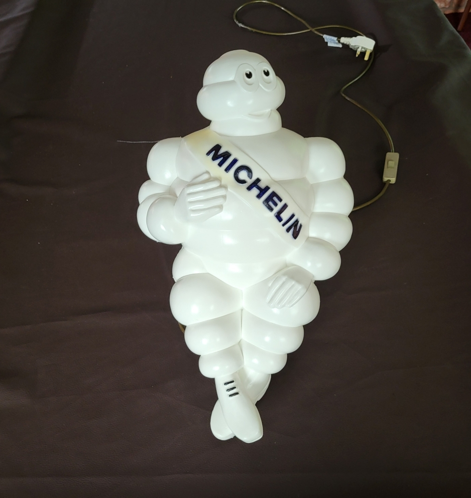MICHELIN MAN 18 inch with bracket and light ! SUPERB ! NOW SOLD ...